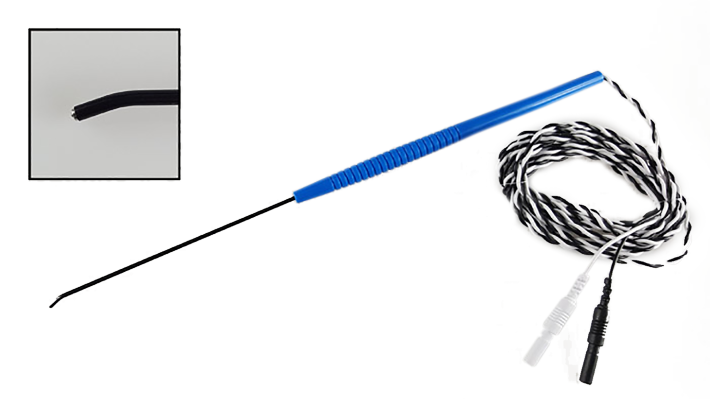 Bipolar concentric stimulation electrode, tip angled | IOM Disposable ...